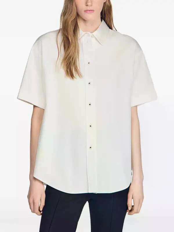 Sandro Oversized Pleated Back Shirt