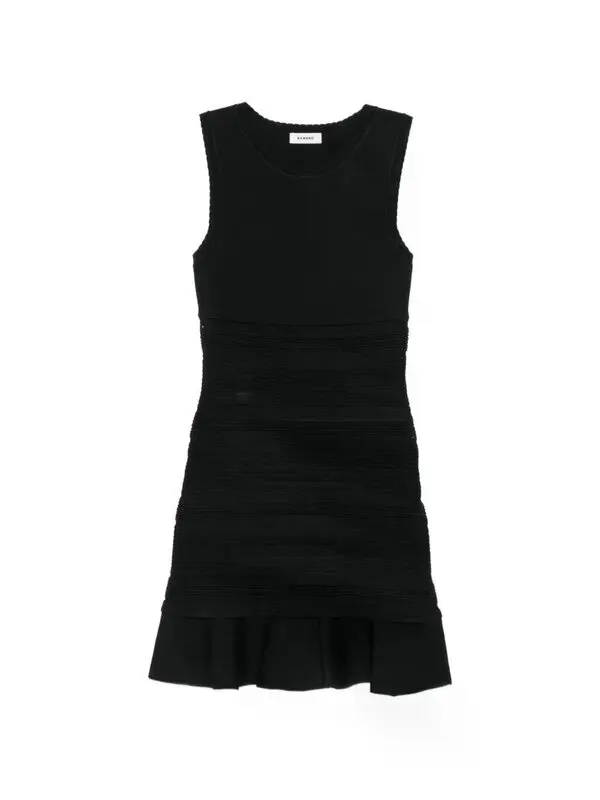 Sandro Knitted Ruffled Mini Dress