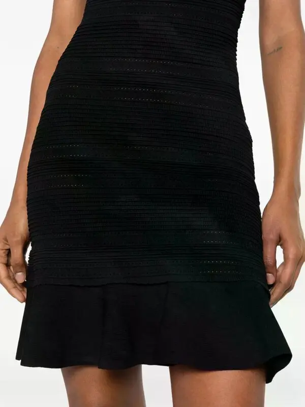 Sandro Knitted Ruffled Mini Dress