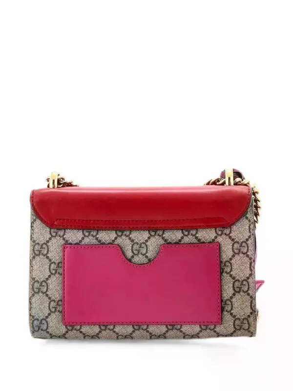 Gucci Padlock Gg Coated Canvas And Leather Small Crossbody Bag - Red
