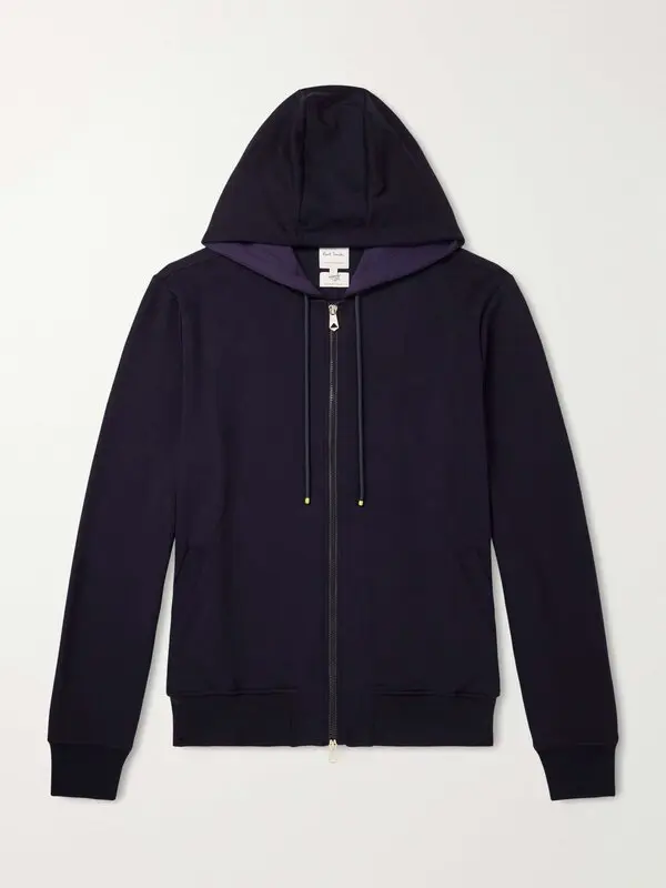 Paul Smith Lyocell-blend Zip-up Hoodie - Navy