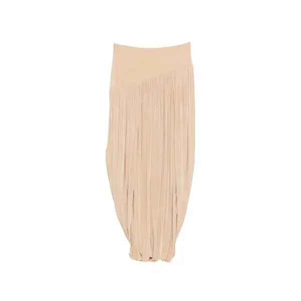 FERRAGAMO Asymmetric Draped Maxi Skirt - Cream