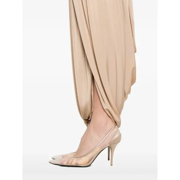 FERRAGAMO Asymmetric Draped Maxi Skirt - Cream