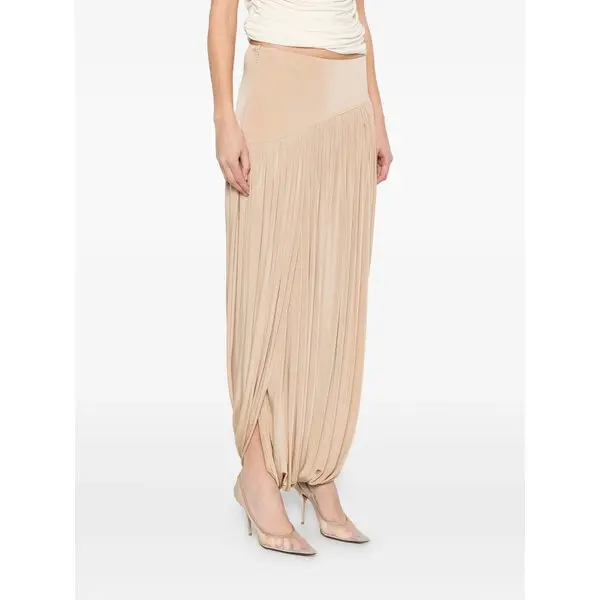 FERRAGAMO Asymmetric Draped Maxi Skirt - Cream