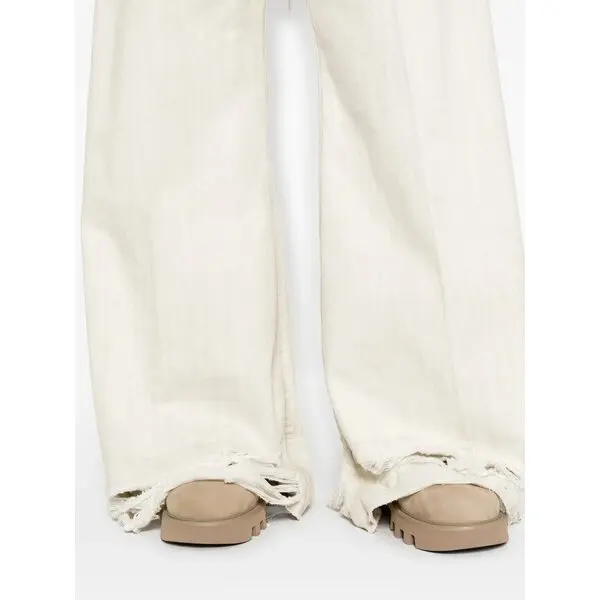 Rick Owens Loose Fit Trousers - Cream