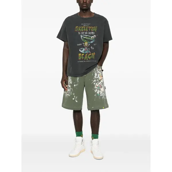 GALLERY DEPT. Paint Splatter Denim Shorts