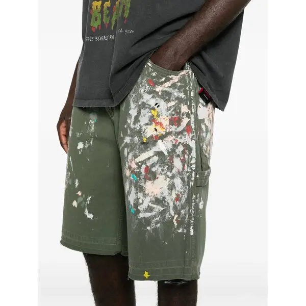GALLERY DEPT. Paint Splatter Denim Shorts