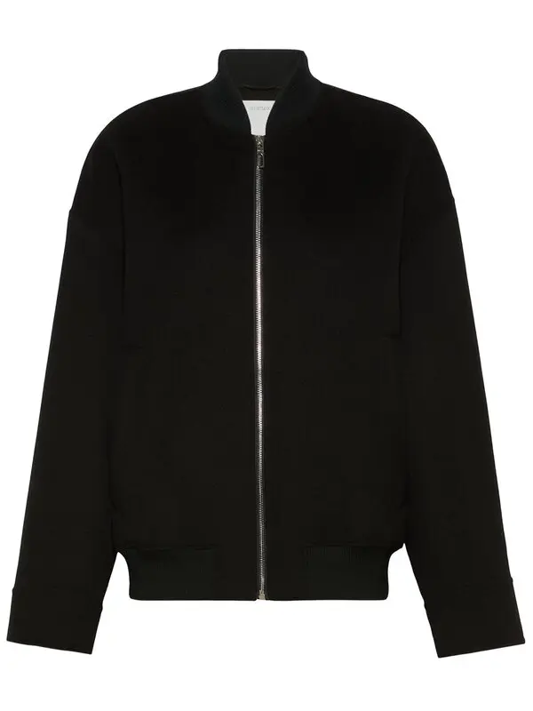Sportmax Bomber In Pure Wool Double - Black