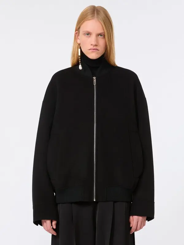 Sportmax Bomber In Pure Wool Double