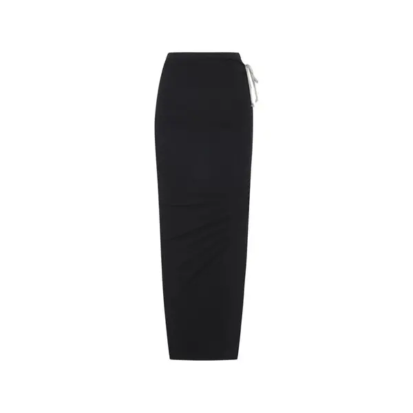 Rick Owens Elasticated Waistband Pencil Skirt - Black