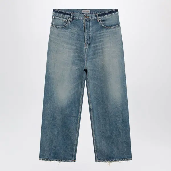 Balenciaga Baggy Jeans In Cotton Denim - Blue