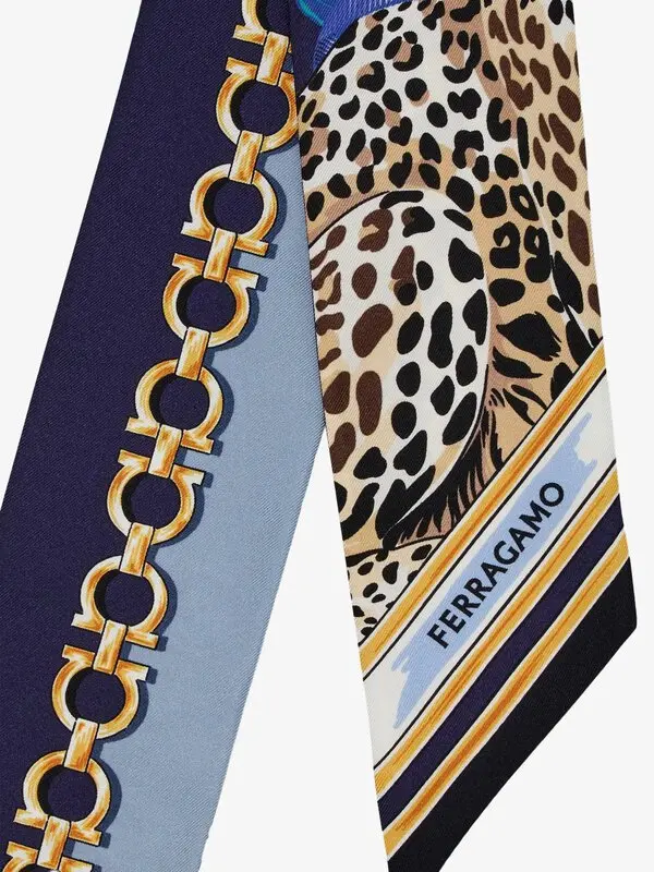FERRAGAMO Felindra Silk Bandeau - Blue
