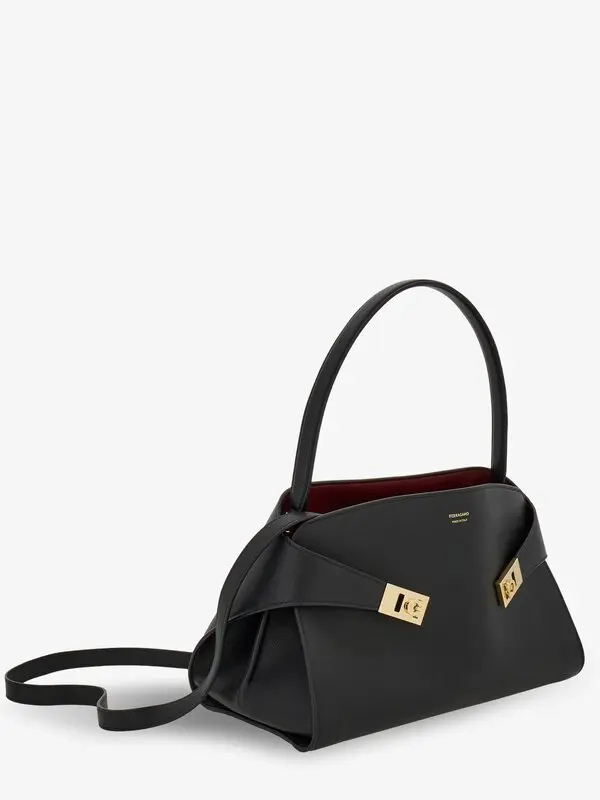 FERRAGAMO Hug Soft M Leather Shoulder Bag
