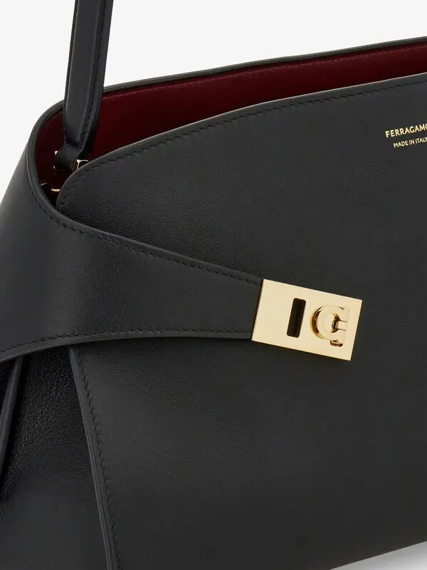FERRAGAMO Hug Soft M Leather Shoulder Bag