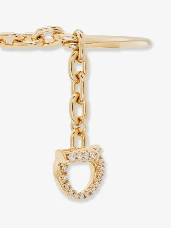 FERRAGAMO Brass Bracelet With Gancini Detail - Multicolor
