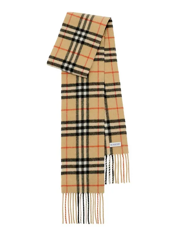 Burberry Thin Check Cashmere Scarf - Cream
