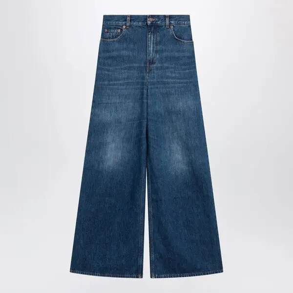 Chloé Flared Jeans In Washed Midnight Denim - Blue