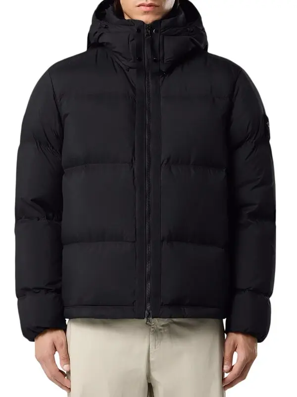 Stone Island Tear-proof Down Jacket With Detachable Hood
