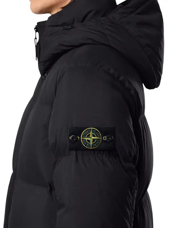 Stone Island Tear-proof Down Jacket With Detachable Hood