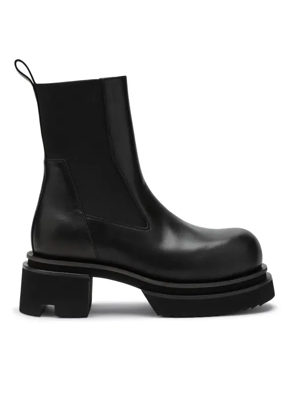 Rick Owens Bogun Leather Chelsea Boots - Black