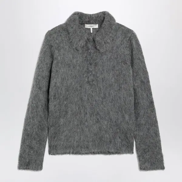 Chloé Alpaca-blend Cardigan - Gray