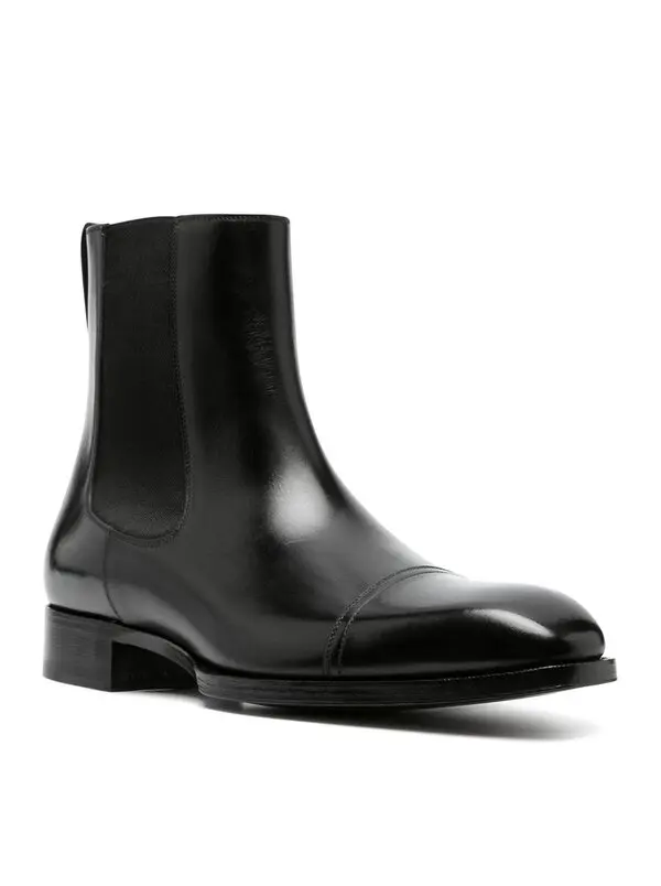 TOM FORD Burnished Leather Edgar Chelsea Boot