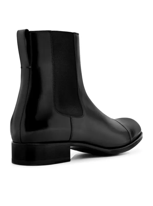 TOM FORD Burnished Leather Edgar Chelsea Boot