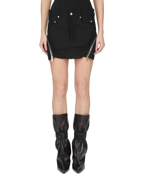 Rick Owens Wool Banana Miniskirt