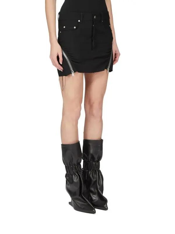 Rick Owens Wool Banana Miniskirt