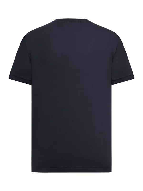 Stone Island Short-sleeve T-shirt With Compass Patch - Blue