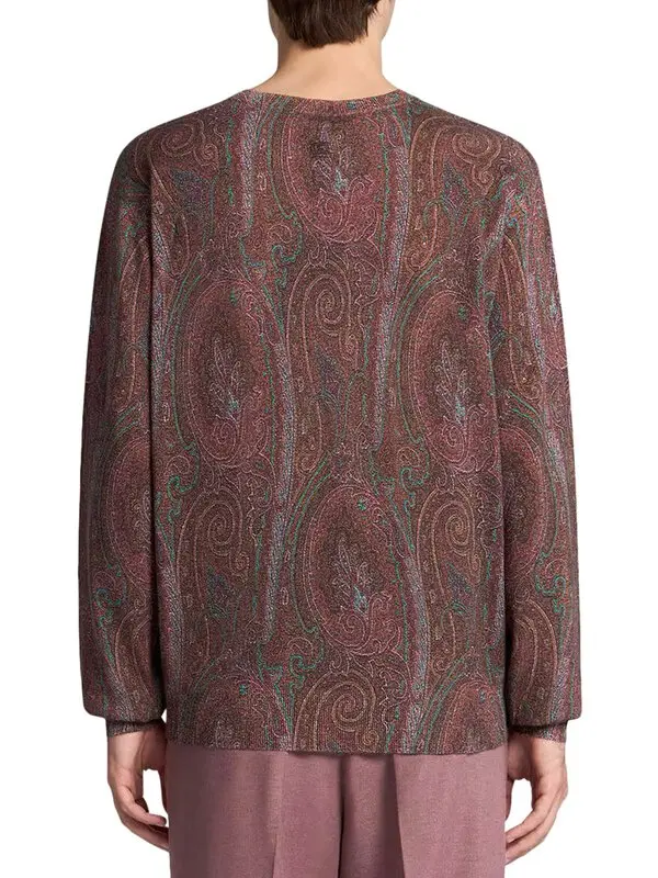 Etro Paisley Silk And Cashmere Blend Sweater - Multicolor