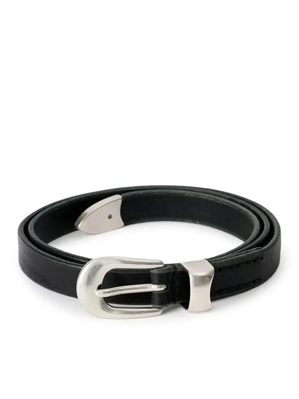 Our Legacy 2cm Leather Belt - Black
