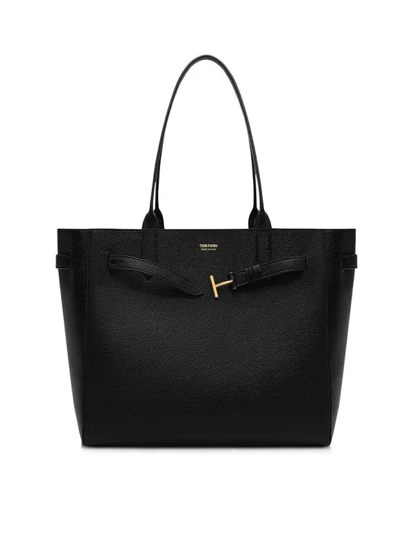 TOM FORD Medium Audrey Hammered Leather Bag - Black