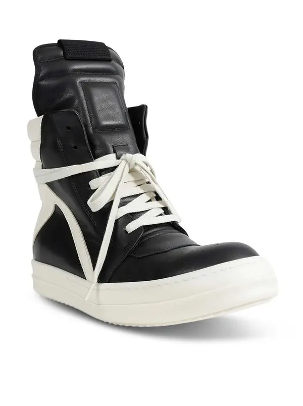 Rick Owens Geobasket High-top Leather Sneakers - Multicolor
