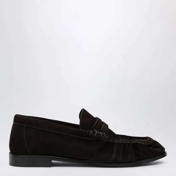Saint Laurent Suede Loafer Moccasins - Brown