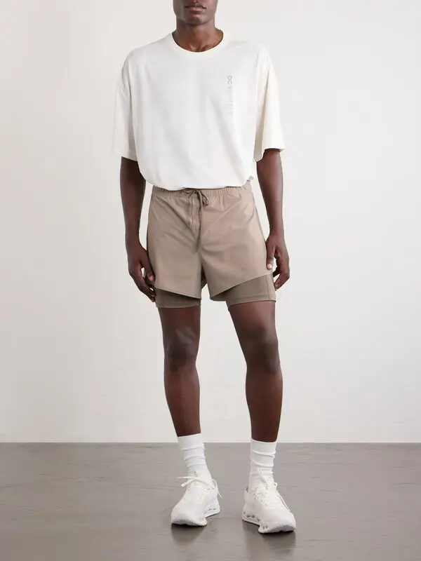 On 2-in-1 Layered Recycled-shell Shorts