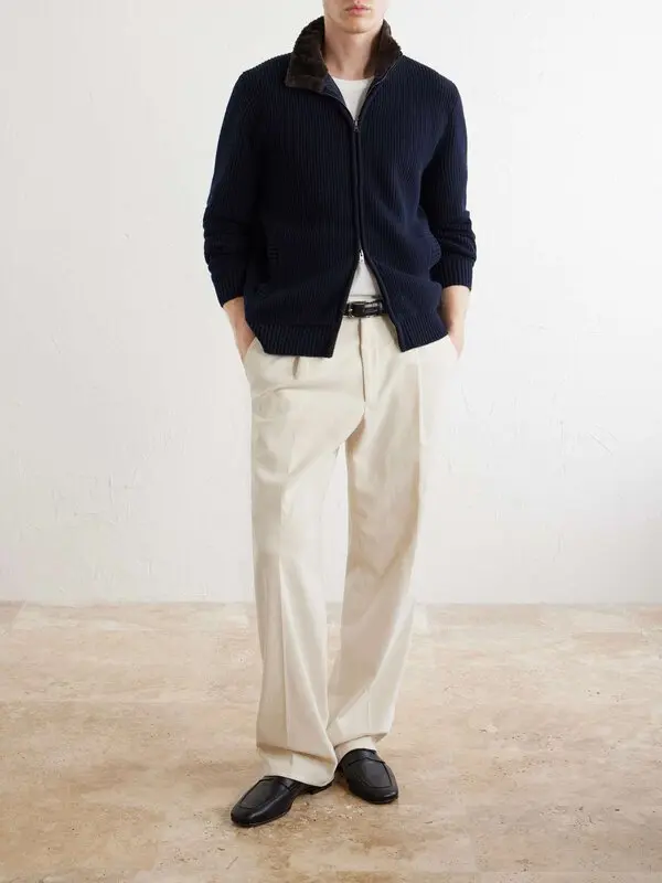 Herno Wool Zip-up Cardigan