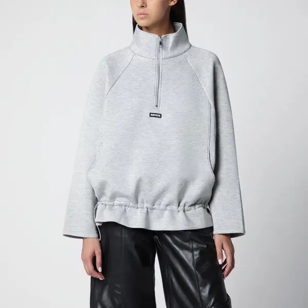 ROTATE BY BIRGER CHRISTENSEN Half Zip Jacket - Gray