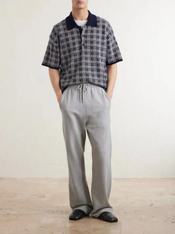 THE ELDER STATESMAN Checked Cashmere Polo Shirt