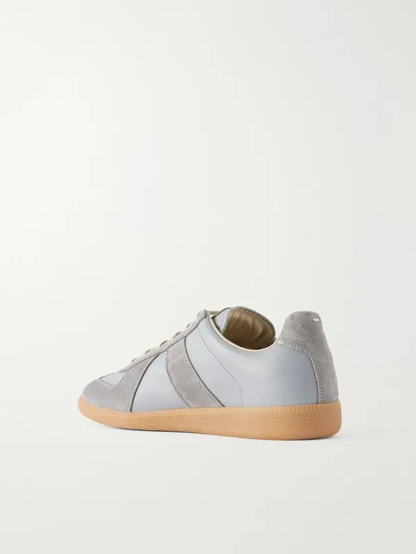 MAISON MARGIELA Replica Suede-trimmed Leather Sneakers