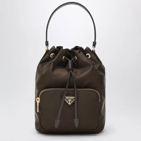 Prada Re-nylon Bucket Bag - Brown