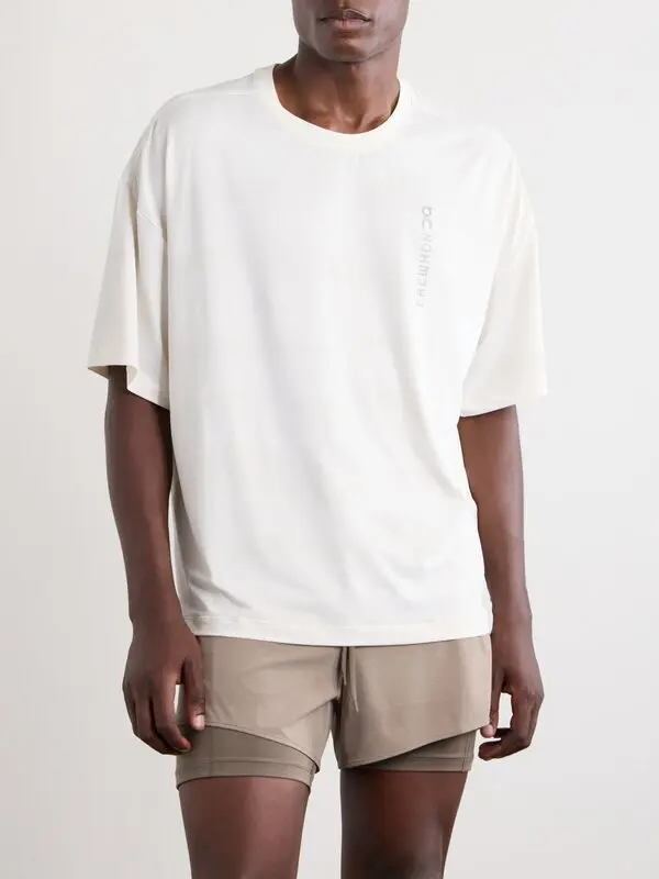 On Performance Stretch Recycled Dry-tec™ And Mesh T-shirt