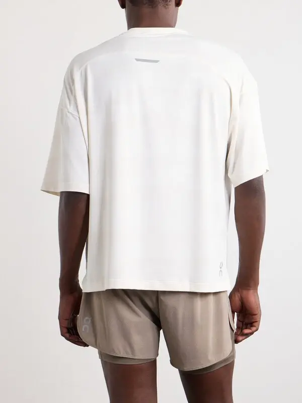 On Performance Stretch Recycled Dry-tec™ And Mesh T-shirt