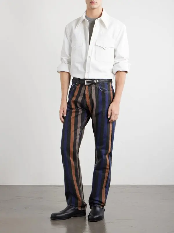 Versace Straight-leg Striped Jeans