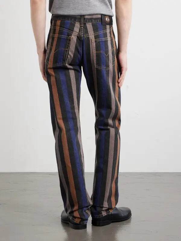Versace Straight-leg Striped Jeans