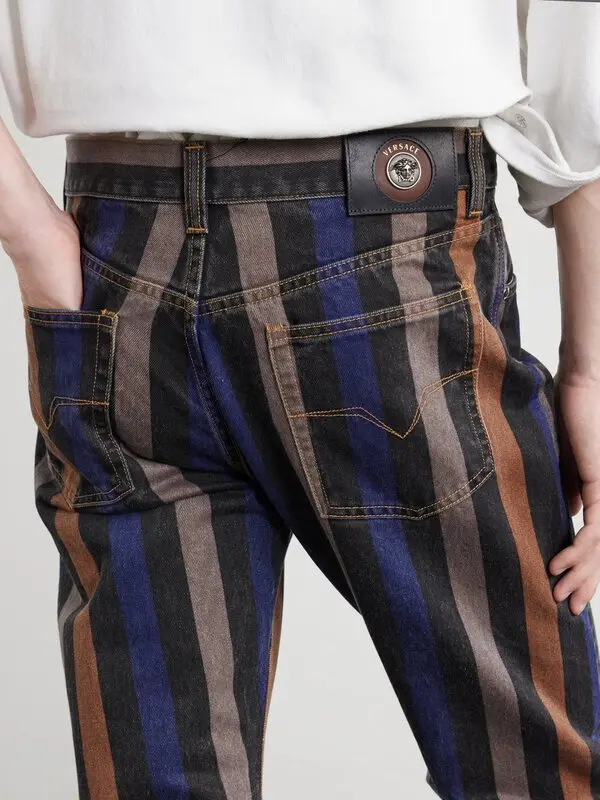 Versace Straight-leg Striped Jeans