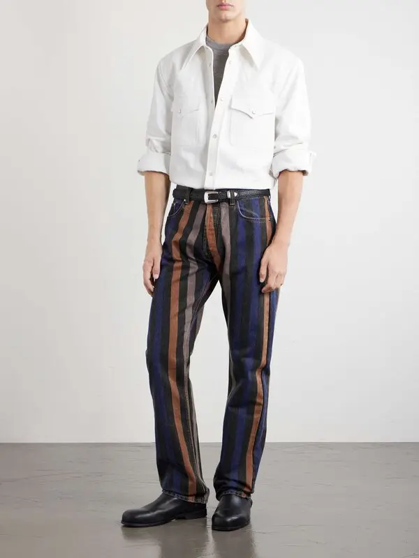 Versace Straight-leg Striped Jeans