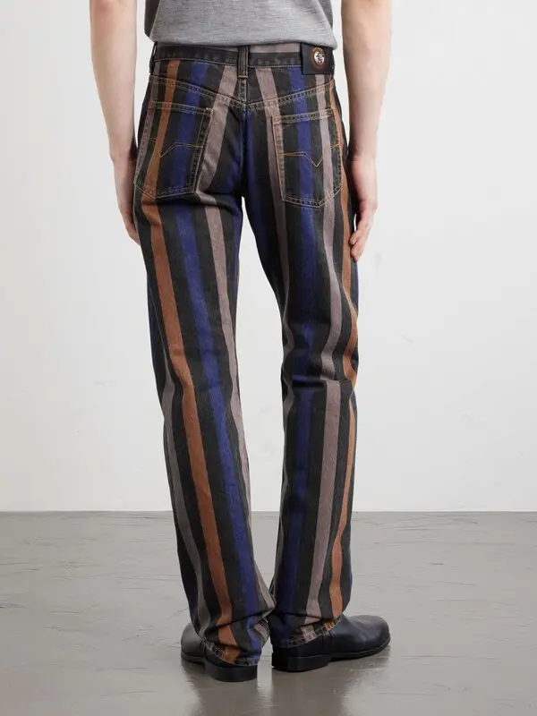 Versace Straight-leg Striped Jeans