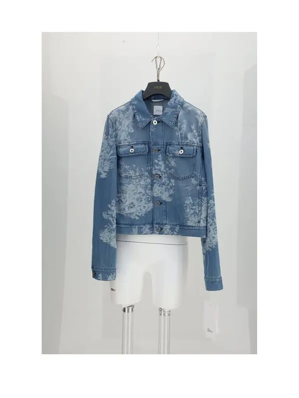 Dior Embellished Denim Jacket - Blue