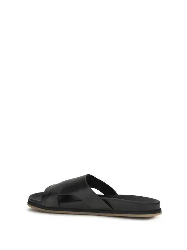 Santoni Leather Slippers